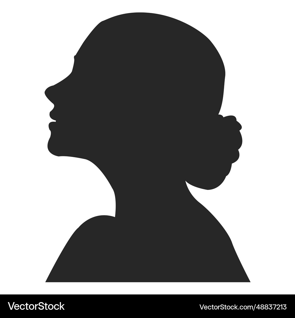 Female profile avatar 3 Royalty Free Vector Image