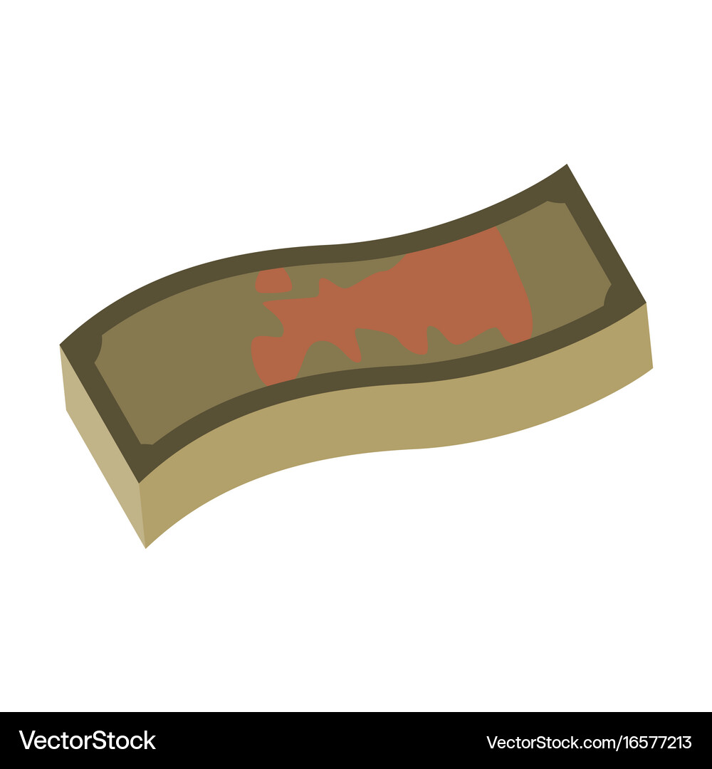 Flat icon on stylish background dirty money Vector Image