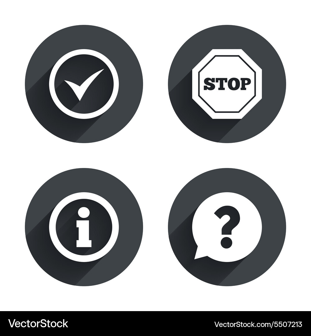 Information icons stop prohibition symbol Vector Image