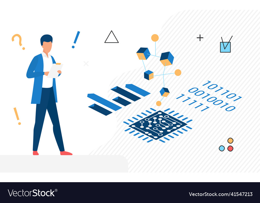 It data management analyzing information servers Vector Image