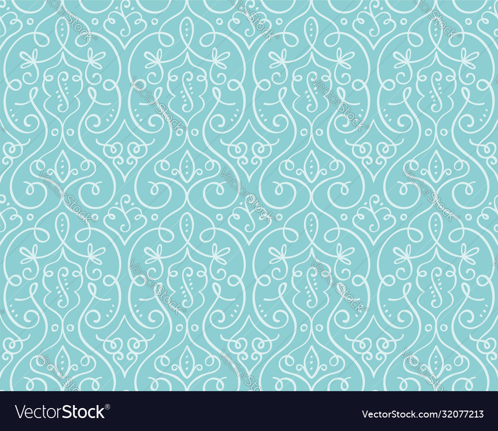 Light blue ornamental seamless pattern Royalty Free Vector