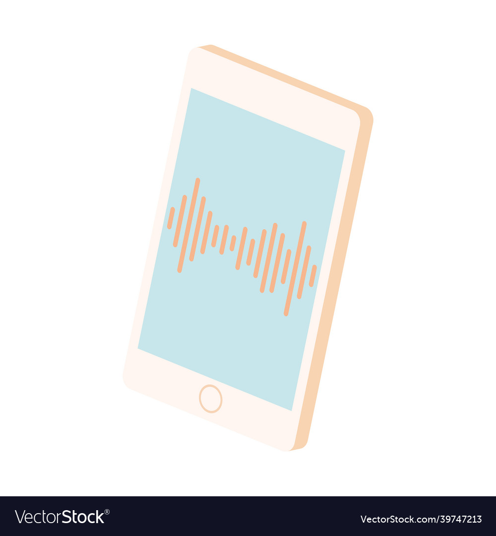 Smartphone voice message Royalty Free Vector Image