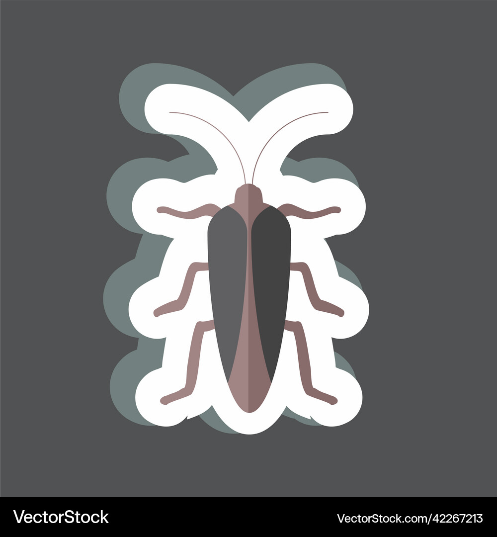 Sticker bug ii suitable for animal symbol simple Vector Image