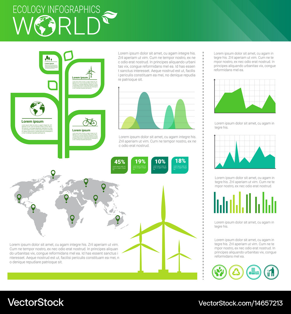 World environmental protection green energy Vector Image