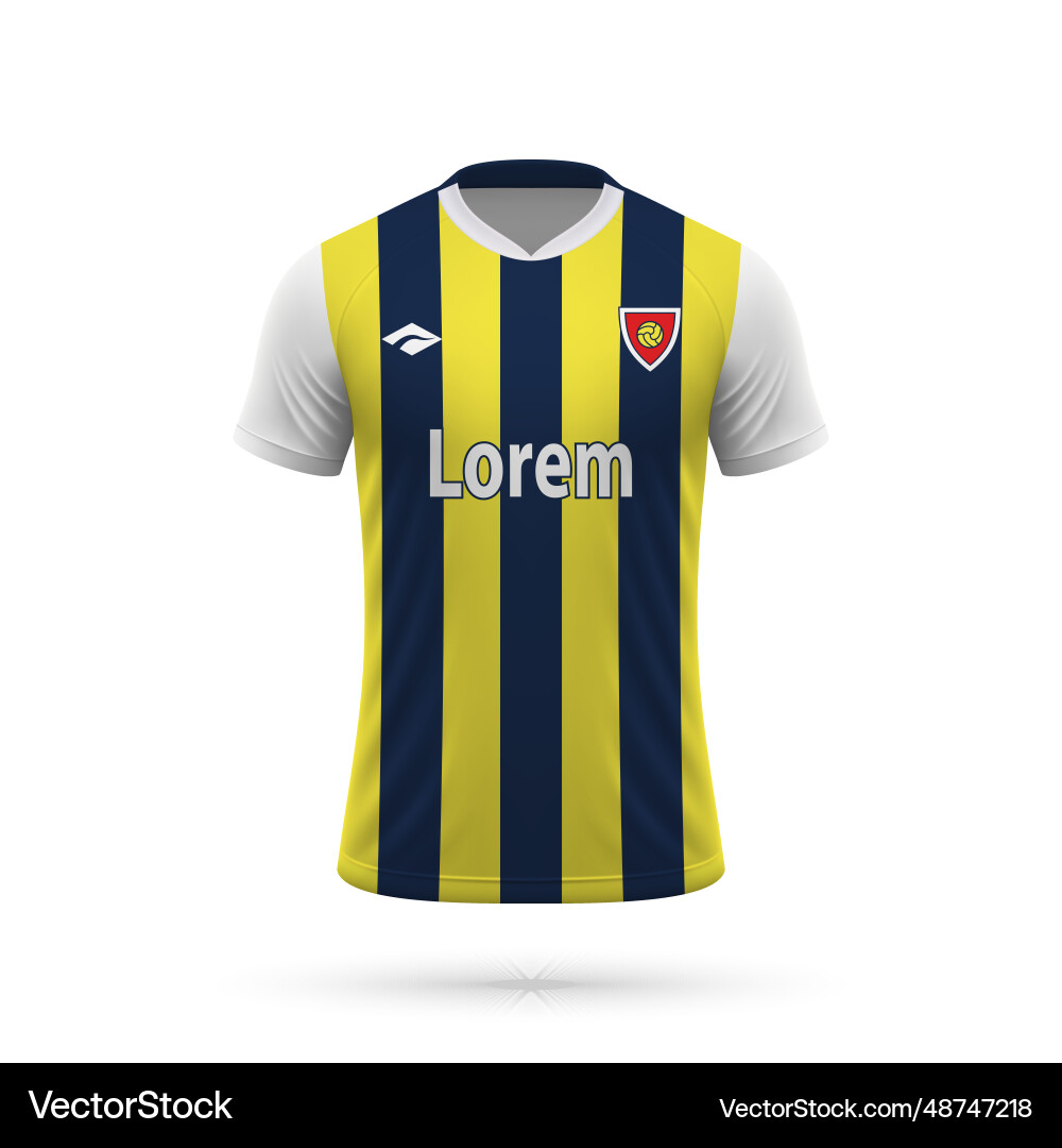 3d realistic soccer jersey shirt template Vector Image