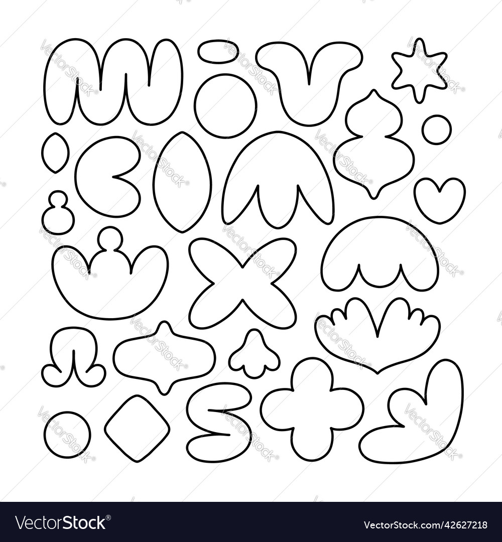 Abstract Line Shapes Collection Royalty Free Vector Image abstract-line-shapes-collection-royalty-free-vector-image