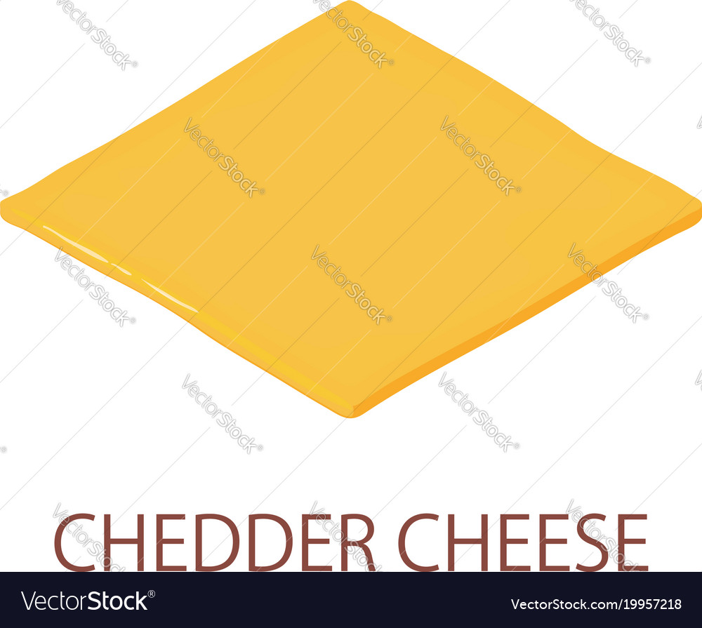 Cheddar cheese icon isometric style Royalty Free Vector Cheddar cheese icon isometric style Royalty Free Vector