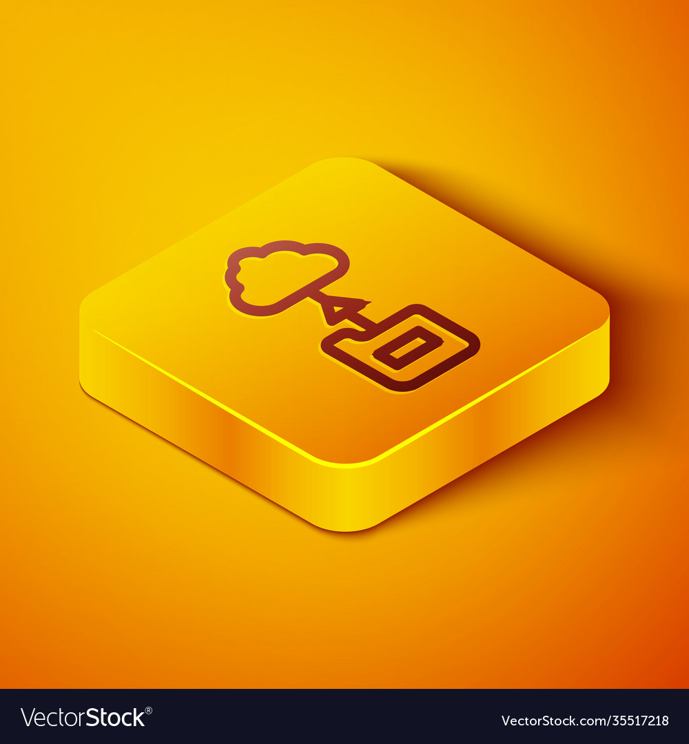 Isometric line cloud technology data transfer Vector Image