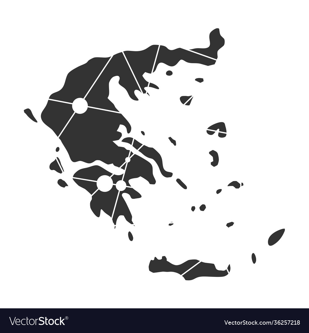 Map greece Royalty Free Vector Image - VectorStock