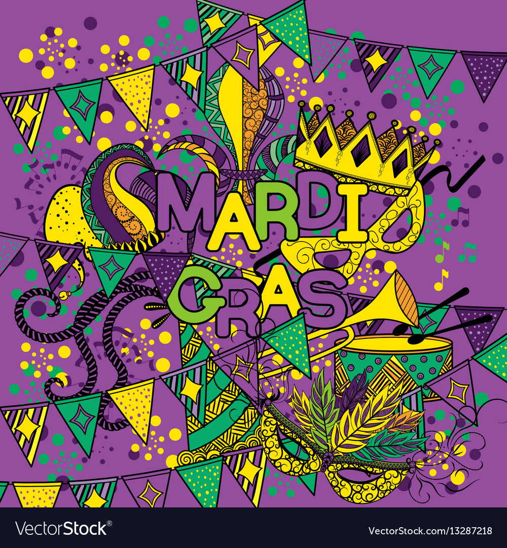 Mardi gras or shrove tuesday Royalty Free Vector Image