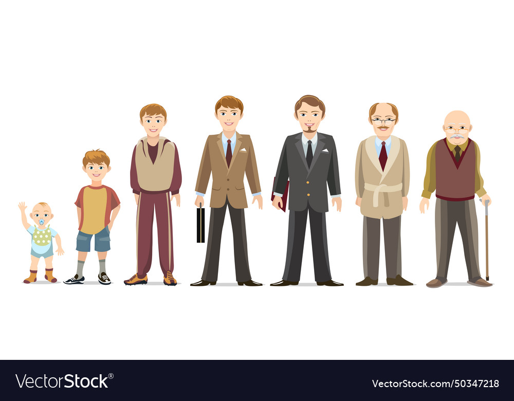 Men generations Royalty Free Vector Image - VectorStock