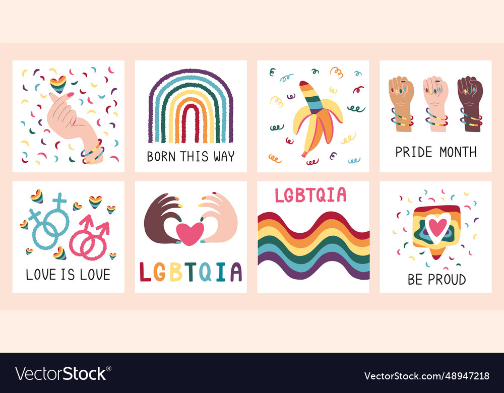 Pride month lgbtqia community lgbt flag rainbow Vector Image