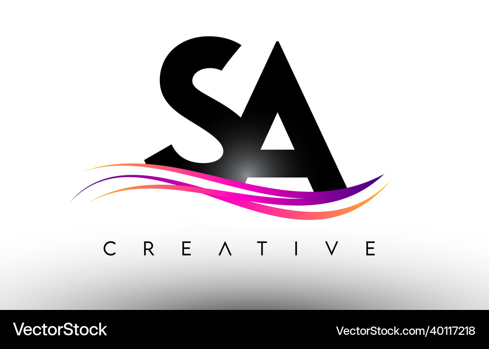 Sa logo letter design icon letters Royalty Free Vector Image
