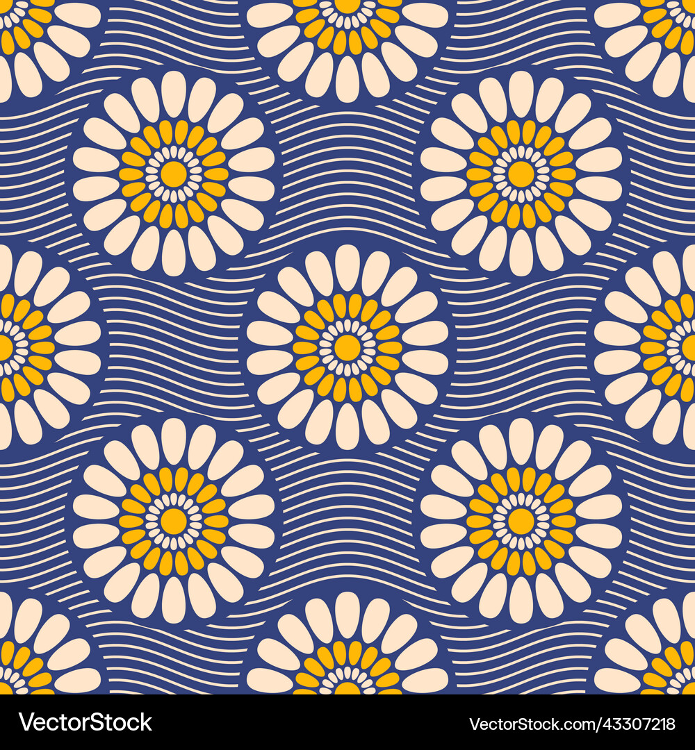 Seamless african fashion pattern with circles Vector Image