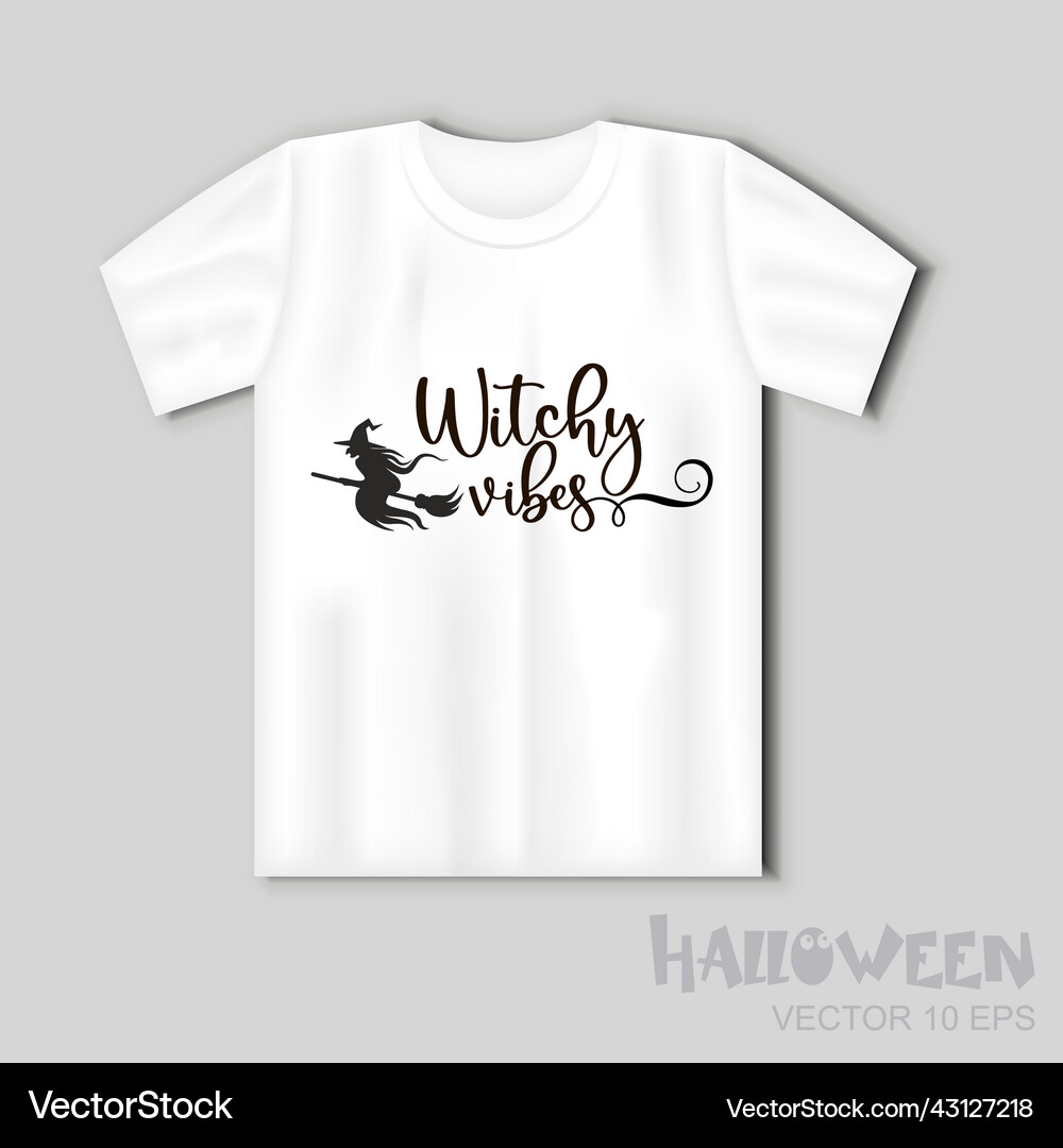 Witchy vibes- fun lettering for halloween Vector Image