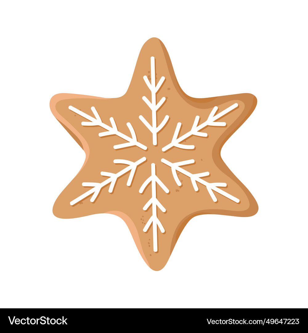 Christmas gingerbread cookie in the shape Vector Image