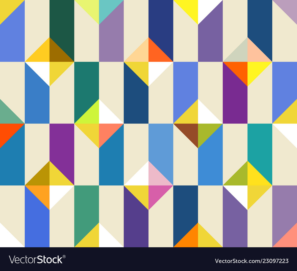 Geometric abstract seamless pattern patchwork Vector Image