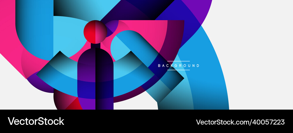 Trendy shapes color minimal design composition Vector Image