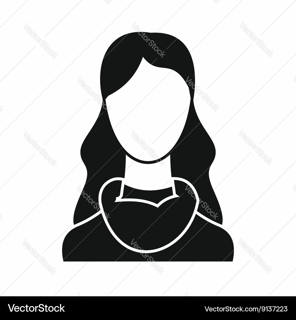 Woman icon simple style Royalty Free Vector Image