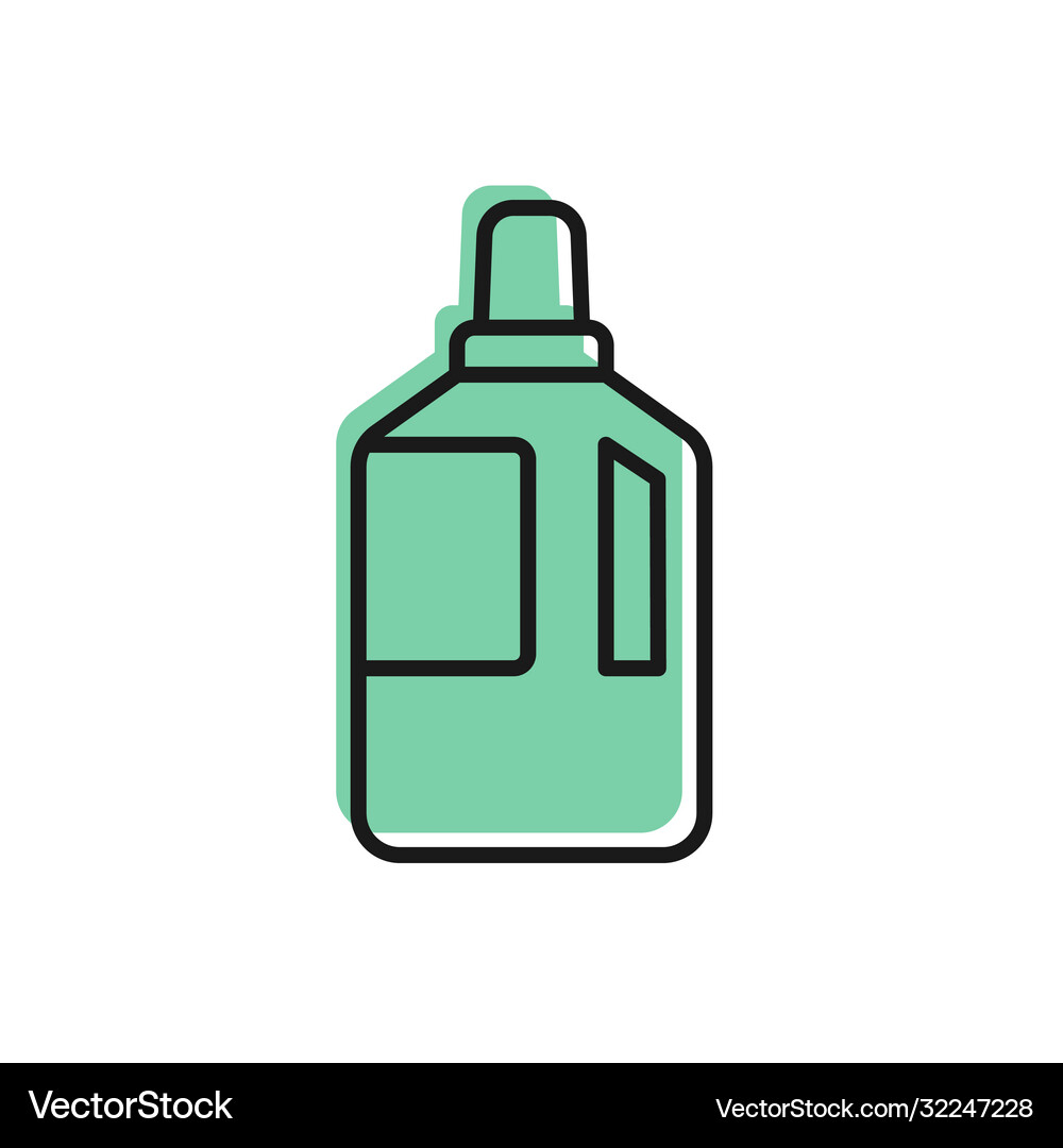 Black line fabric softener icon isolated on white Vector Image