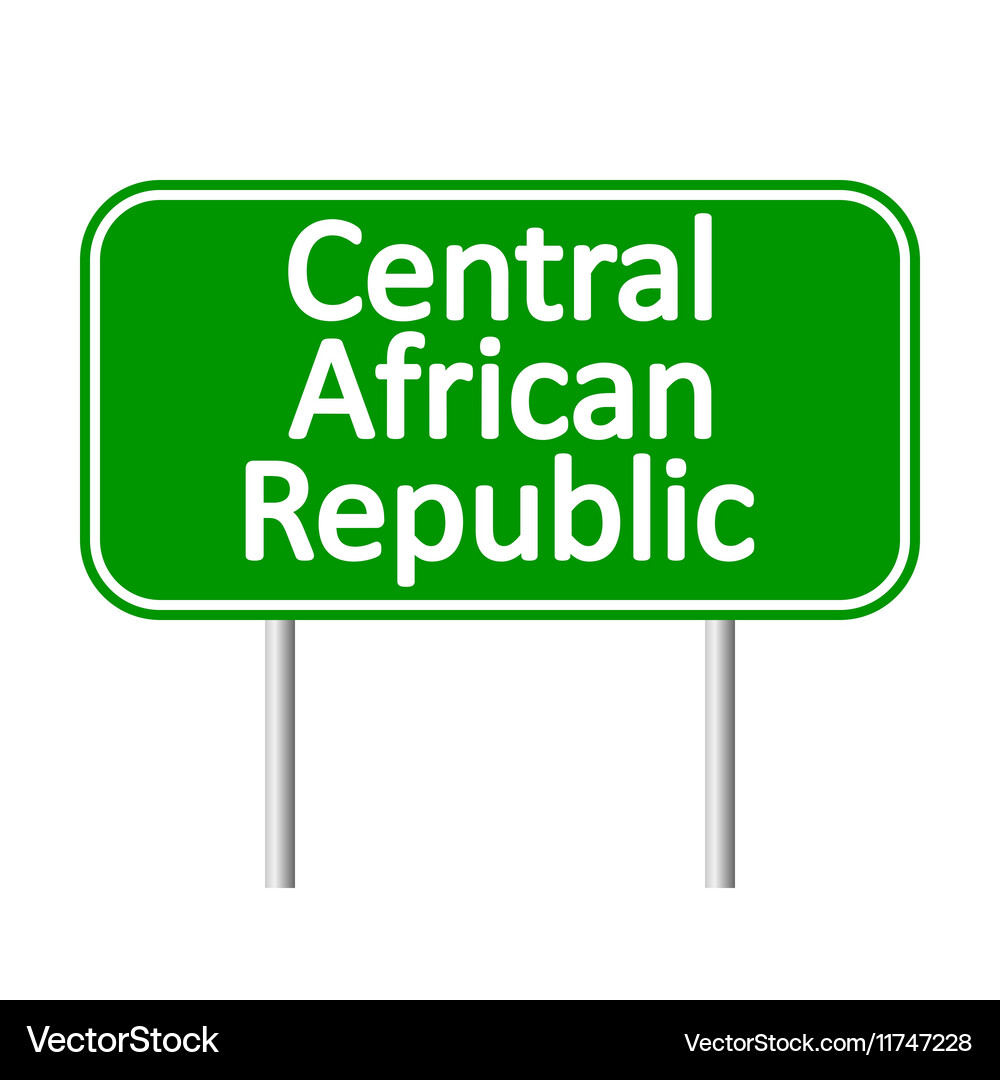 Central african republic road sign Royalty Free Vector Image
