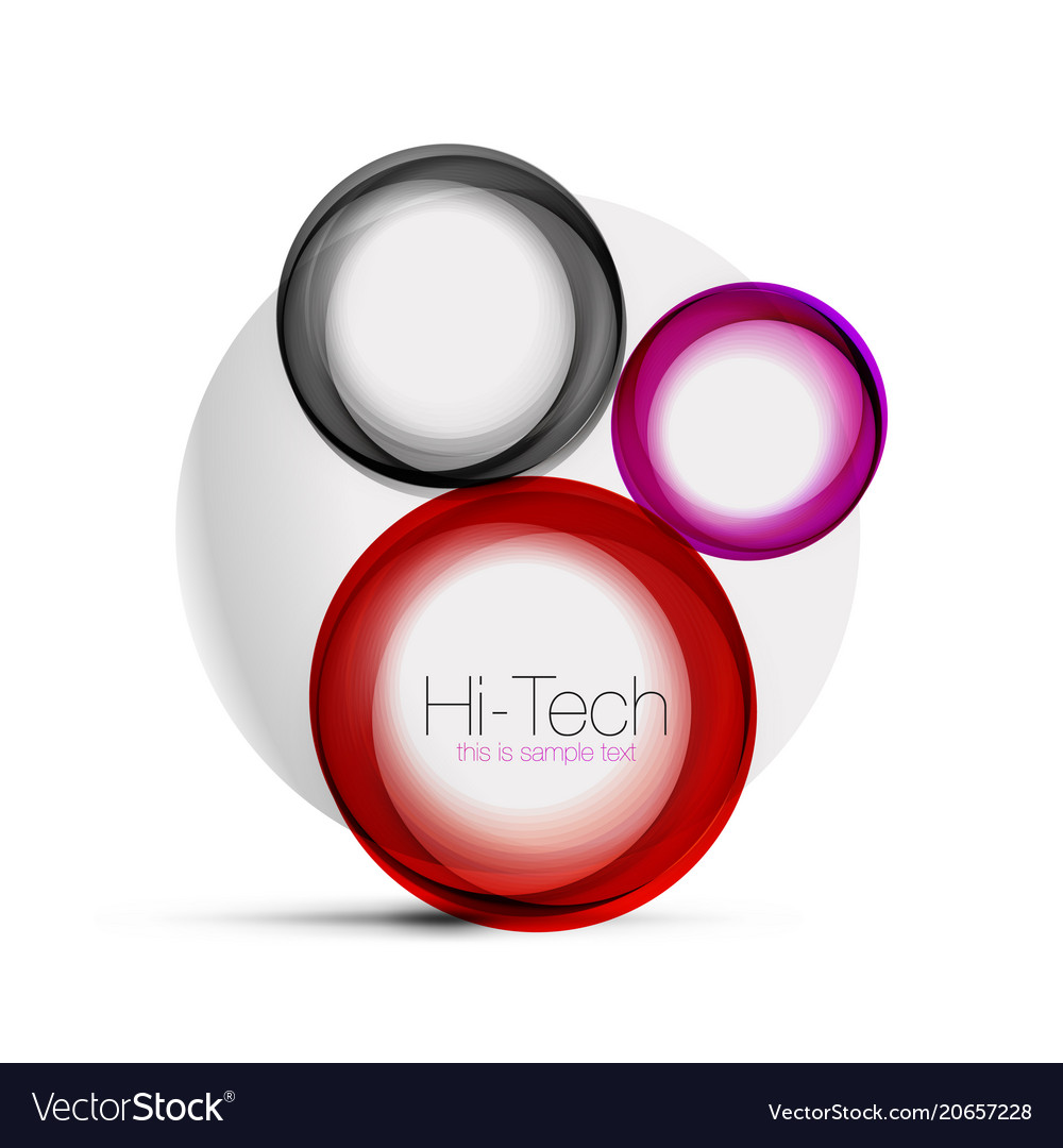 Circle web layout - digital techno spheres Vector Image