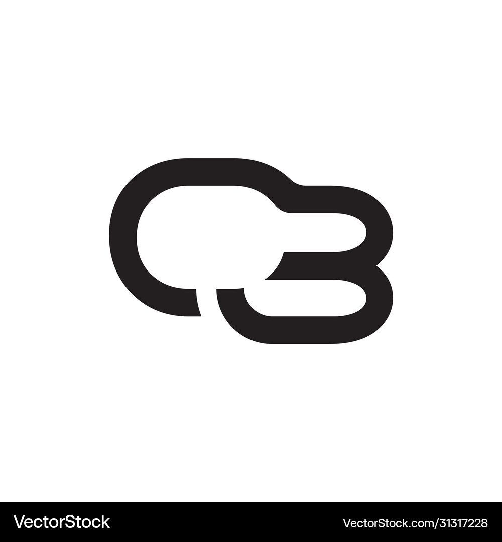 Initial simple letter ob logo design template Vector Image