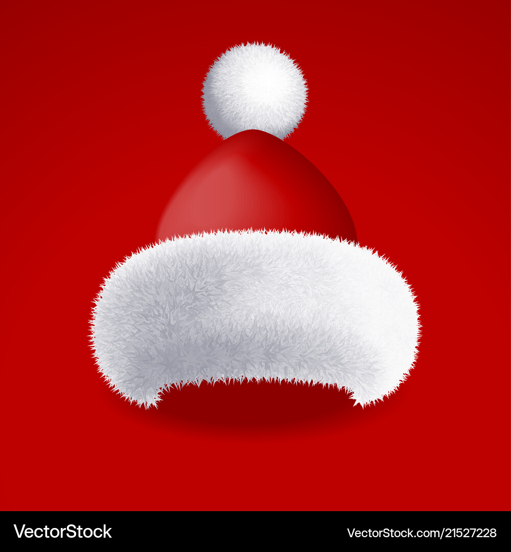 Realistic santa claus white beard isolated Vector Image