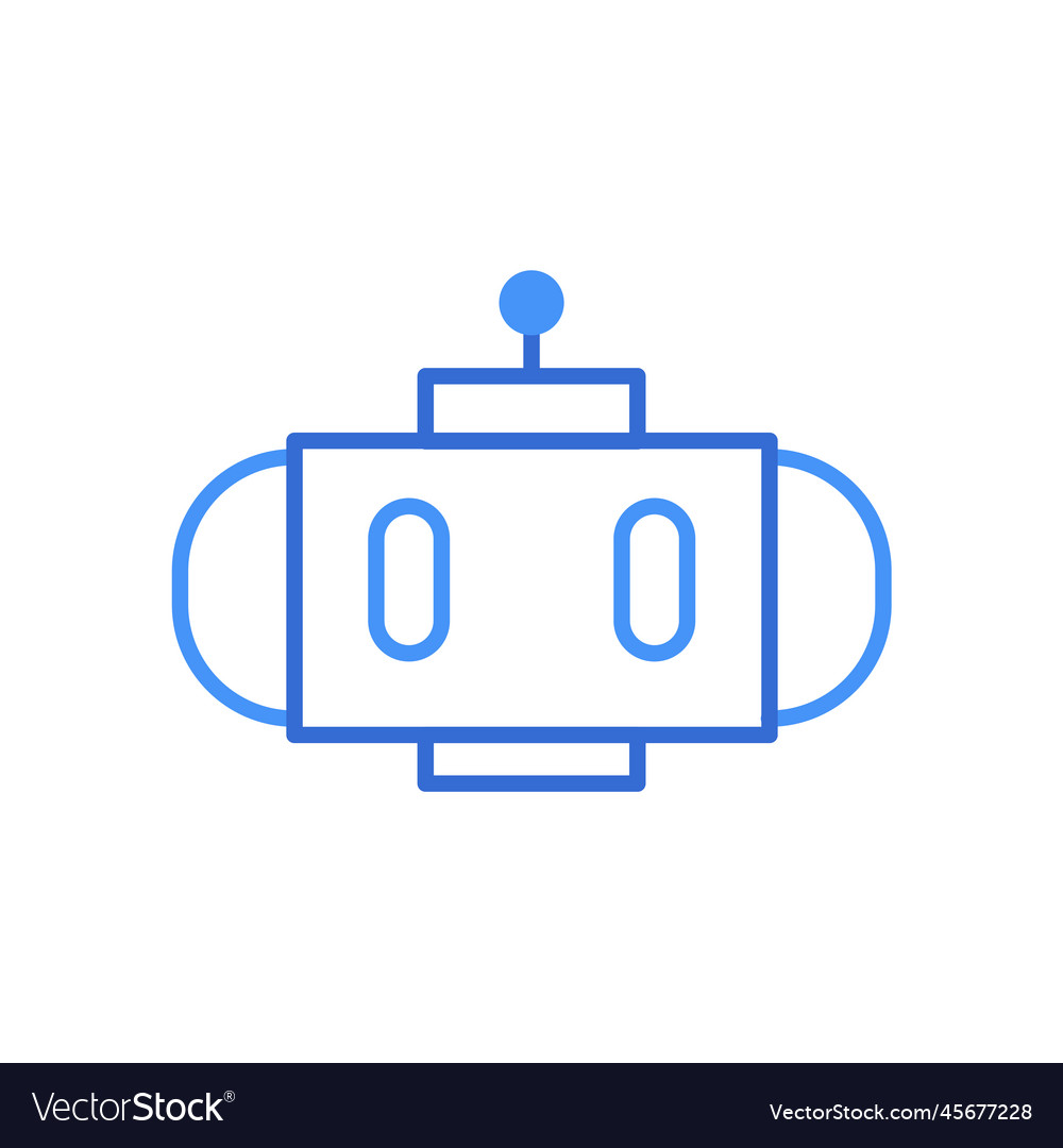Robot technology icon with blue duotone style Vector Image