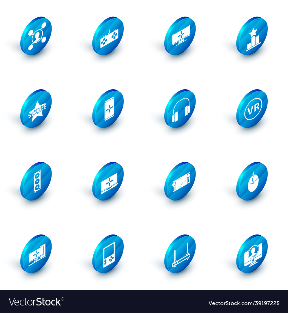 Set gamepad computer monitor star stereo Vector Image Set gamepad computer monitor star stereo Vector Image