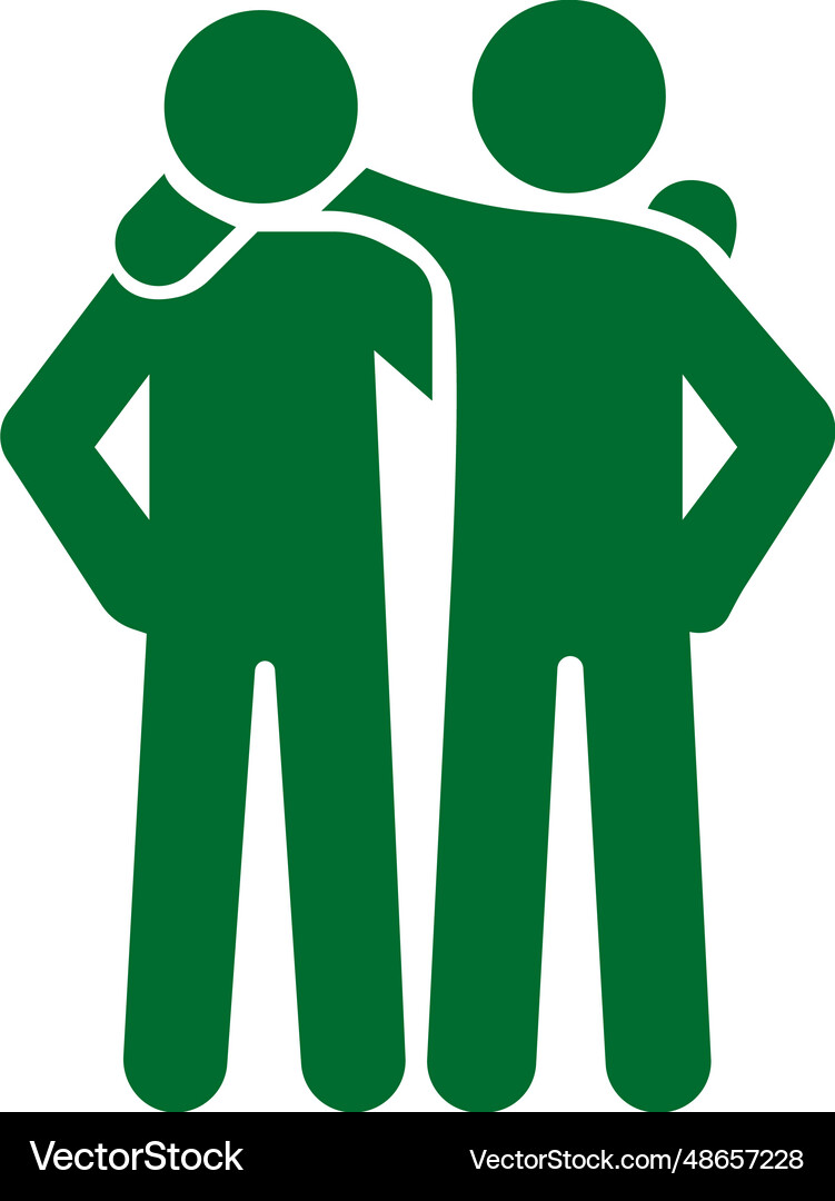 Two friend friendship relationship teammate Vector Image