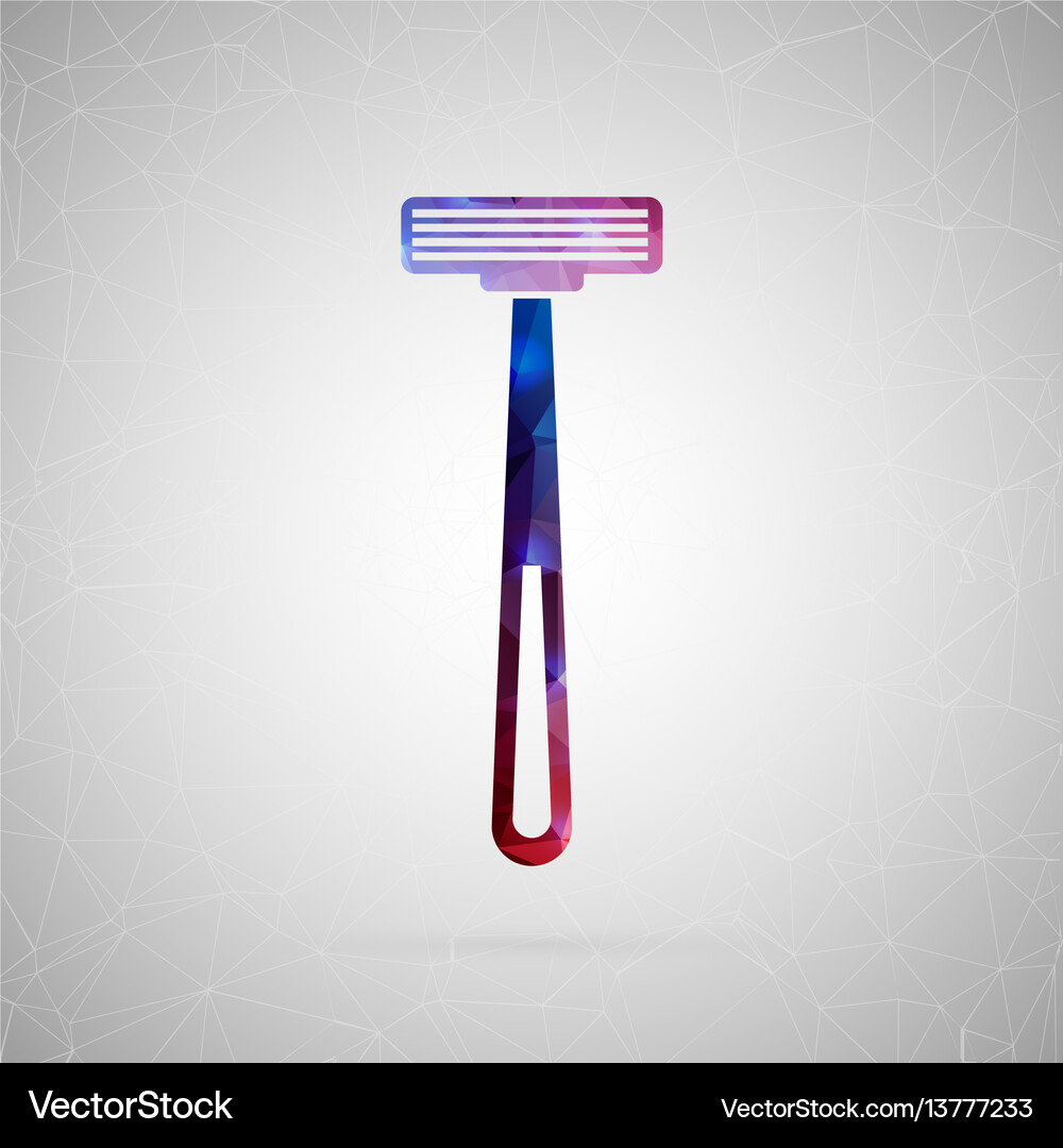 Abstract creative concept icon of razor Royalty Free Vector