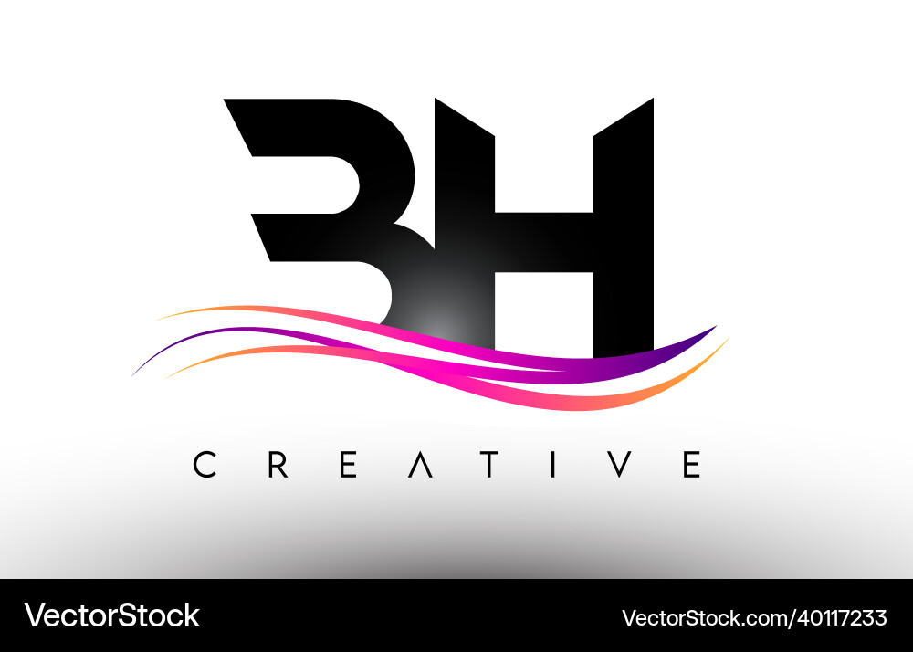 Bh logo letter design icon letters Royalty Free Vector Image