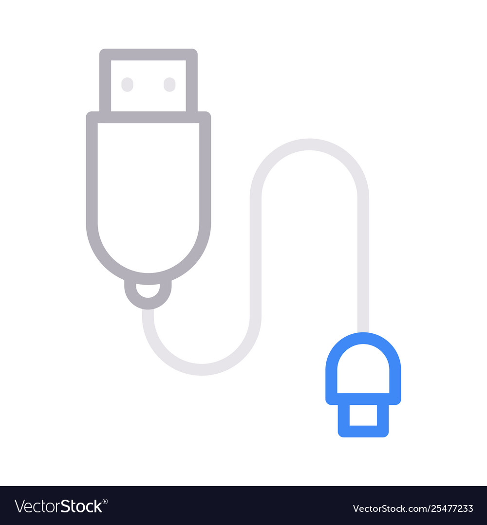 Data cable Royalty Free Vector Image - VectorStock