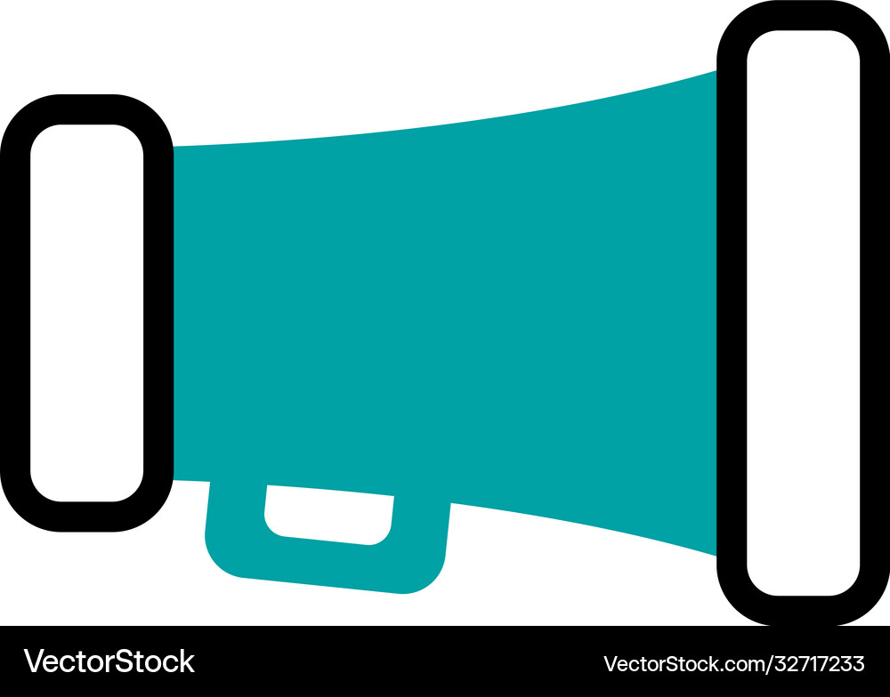 Director megaphone icon half line color Royalty Free Vector