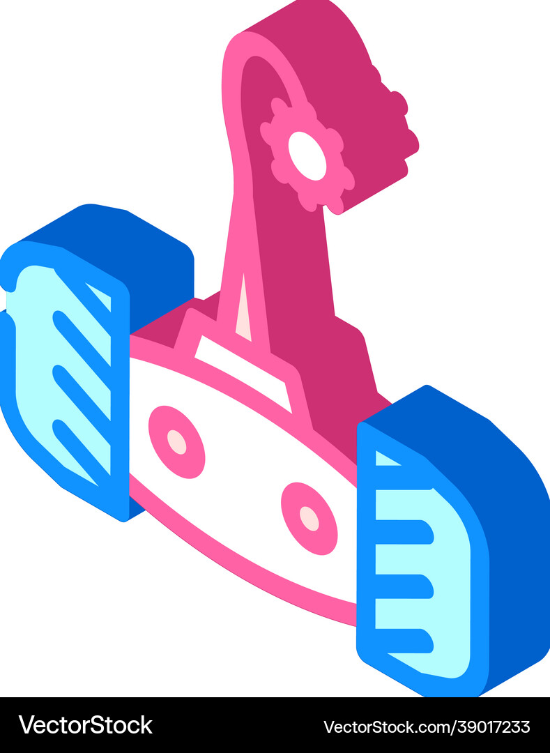 Electronic pet toy on wheel isometric icon Vector Image