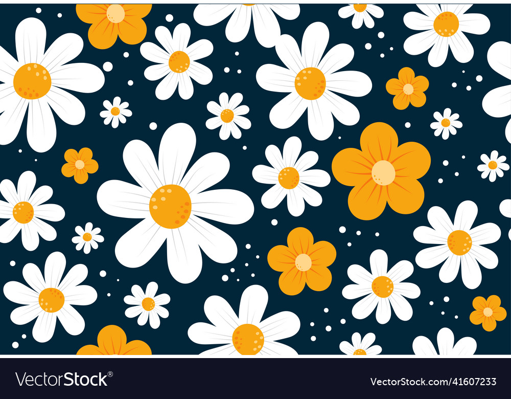 Flowers seamless pattern Royalty Free Vector Image