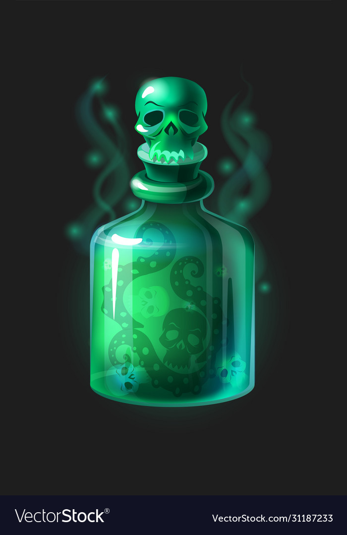 Magic poison potion cartoon game interface Vector Image Magic poison potion cartoon game interface Vector Image