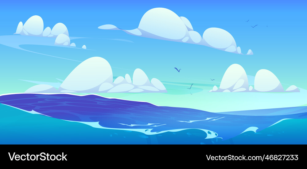 Ocean wave background sea water landscape Vector Image