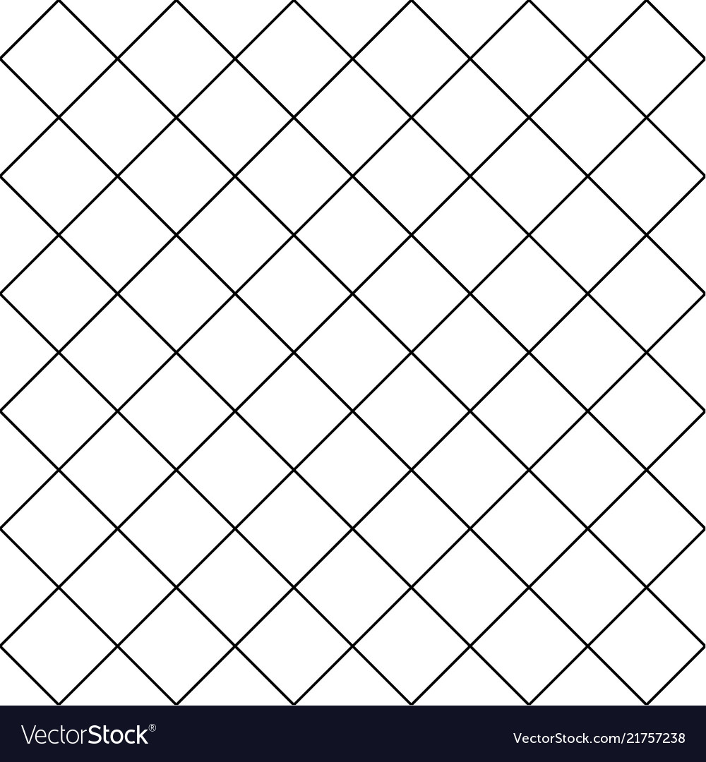 Cell Grid With Diagonal Lines Seamless Background Vector Image