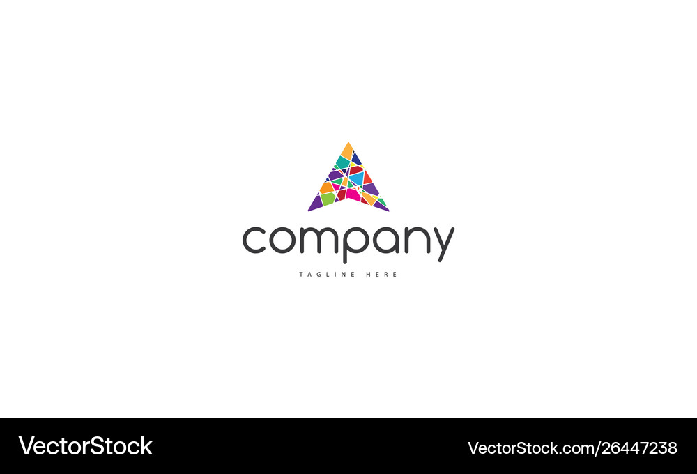 Color logo which depicts letter Royalty Free Vector Image