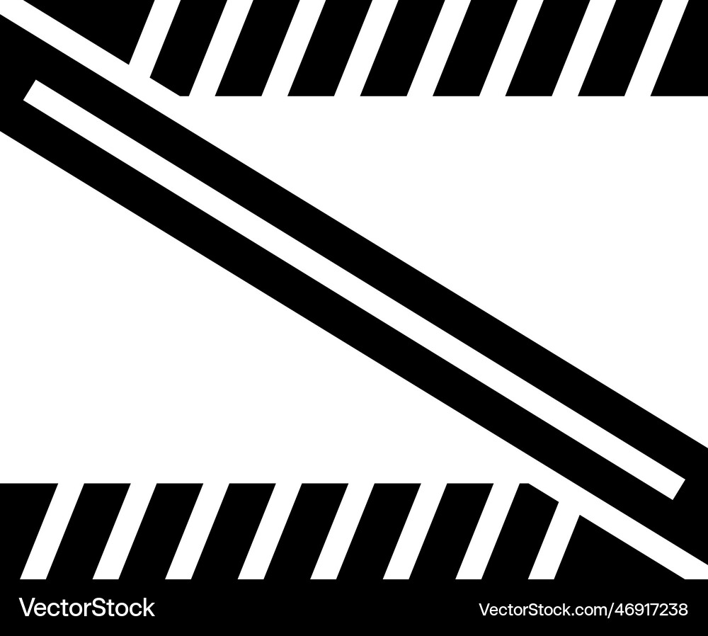 Crime scene tape glyph icon Royalty Free Vector Image