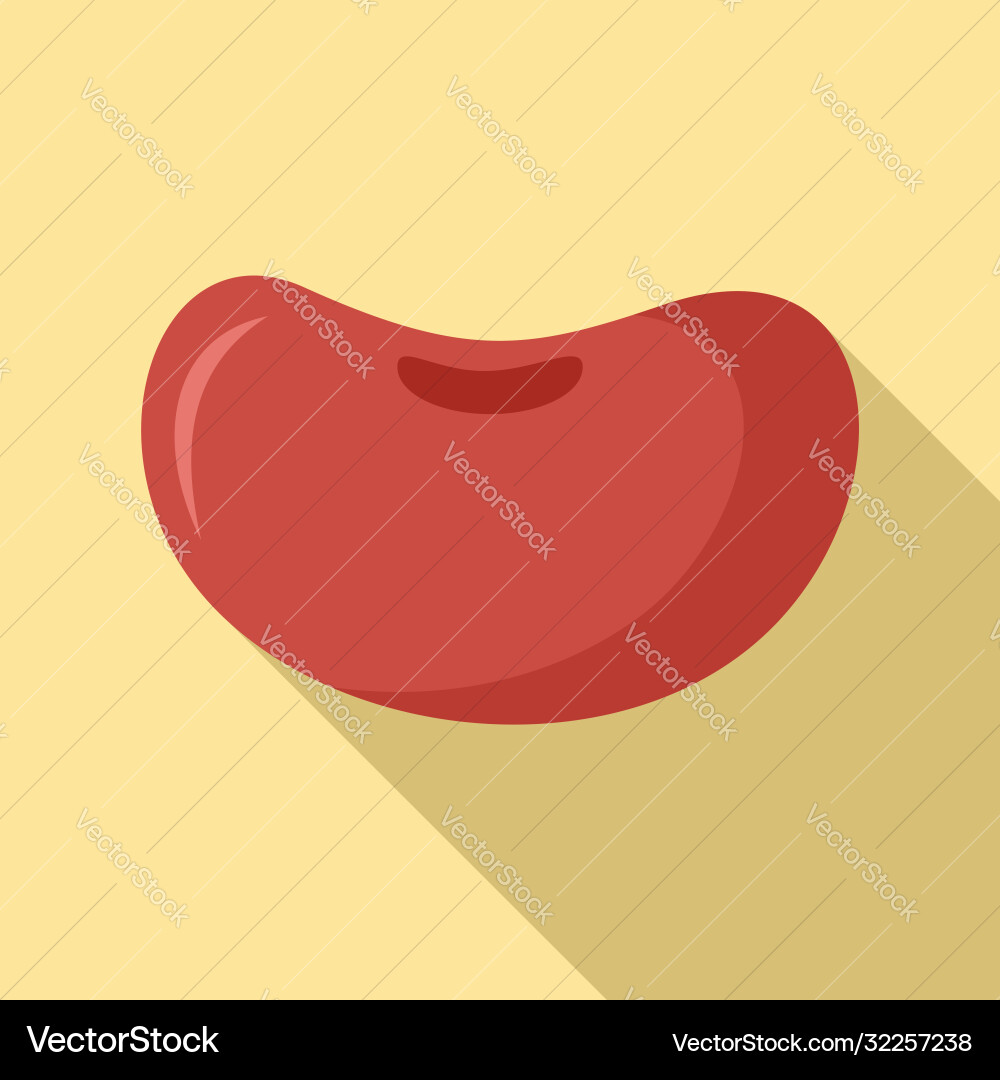 Food kidney bean icon flat style Royalty Free Vector Image