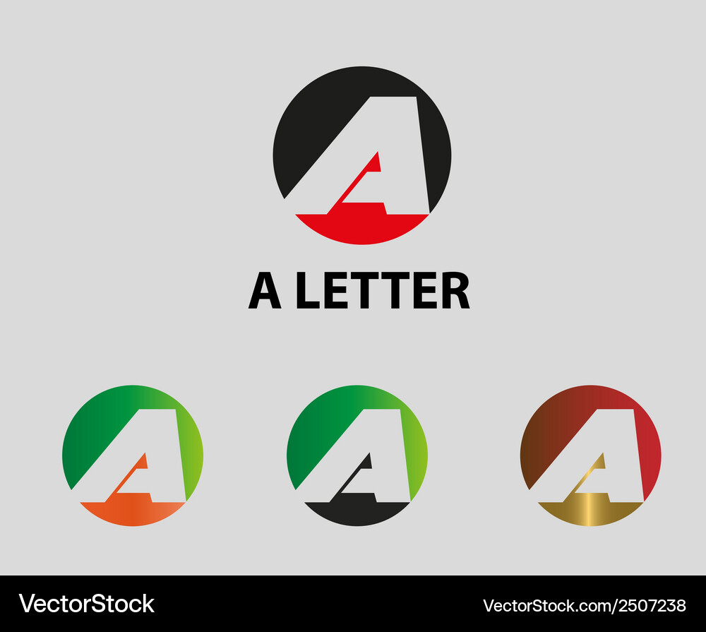 Letter a icon of abstract Royalty Free Vector Image