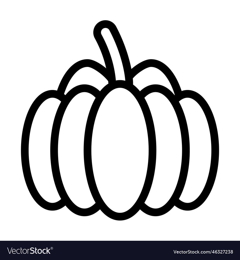 Pumpkin thick line icon for personal Royalty Free Vector