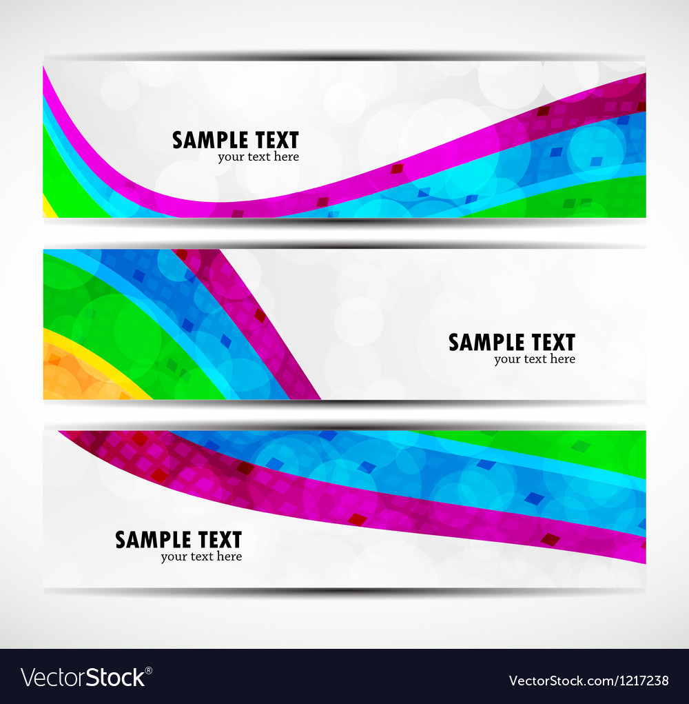 Set of rainbow banners Royalty Free Vector Image