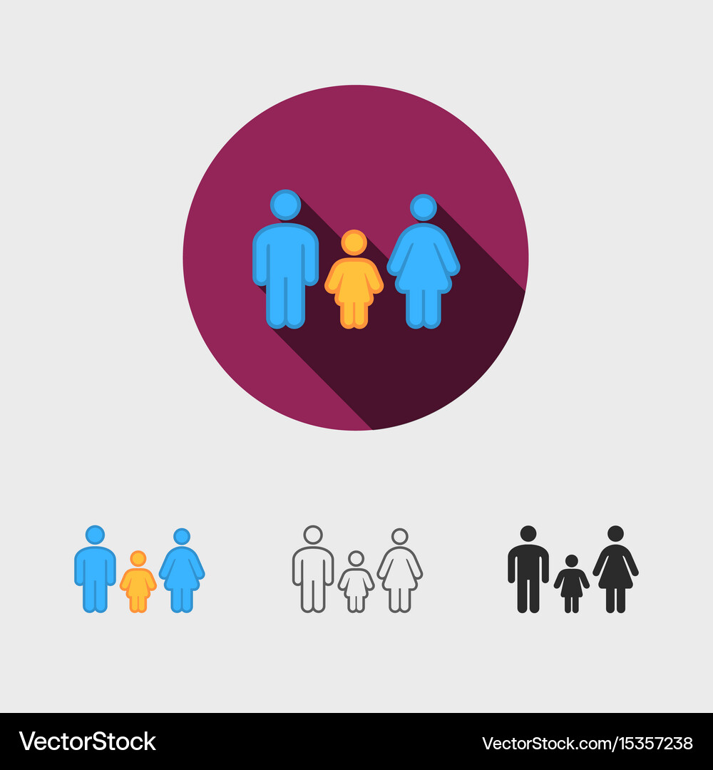 Silhouette family icon Royalty Free Vector Image
