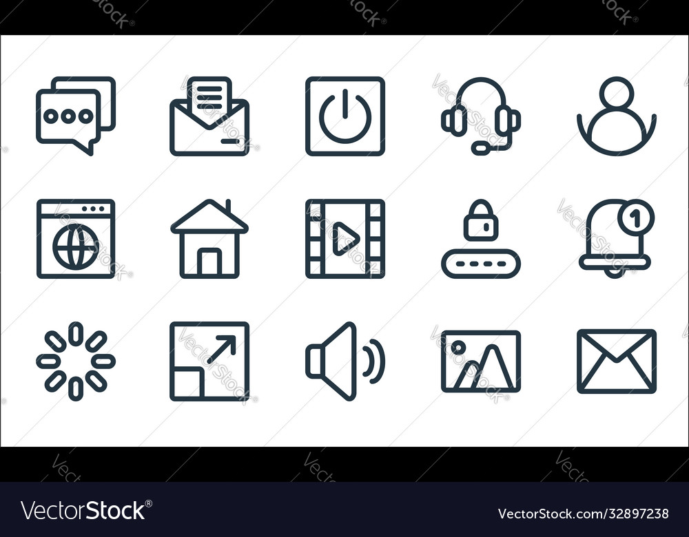Ui line icons linear set quality line set Vector Image