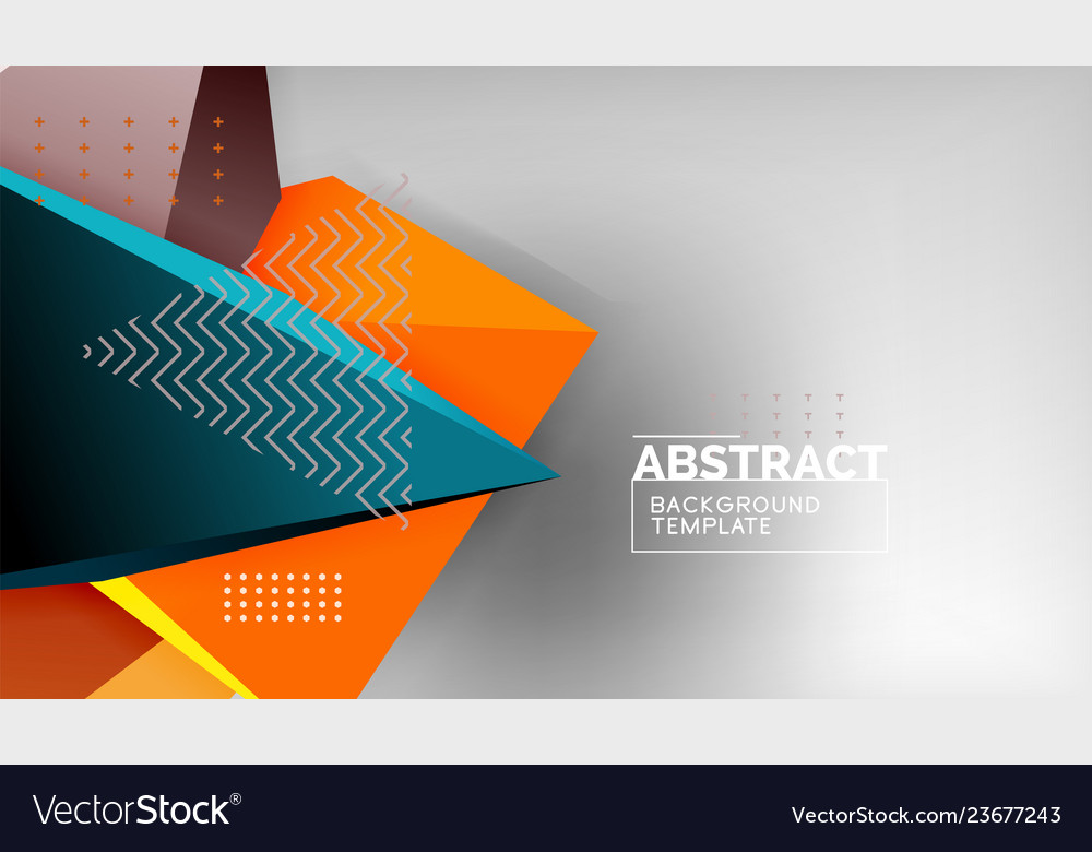 Abstract color triangles geometric background Vector Image