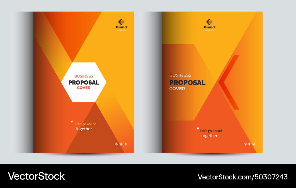 Business proposal cover design template concepts Vector Image